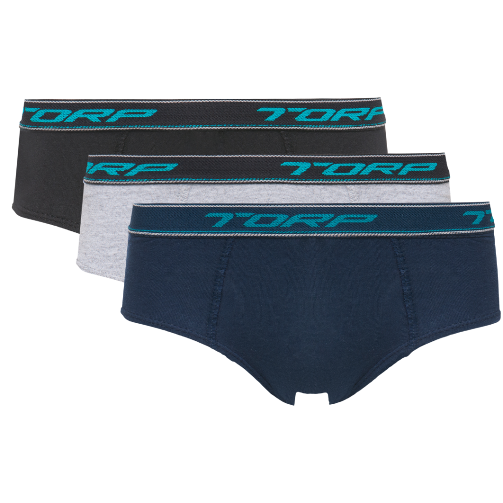 KIT C/3 CUECAS TORP SLIP INFANTIL ALGODÃO - Torp
